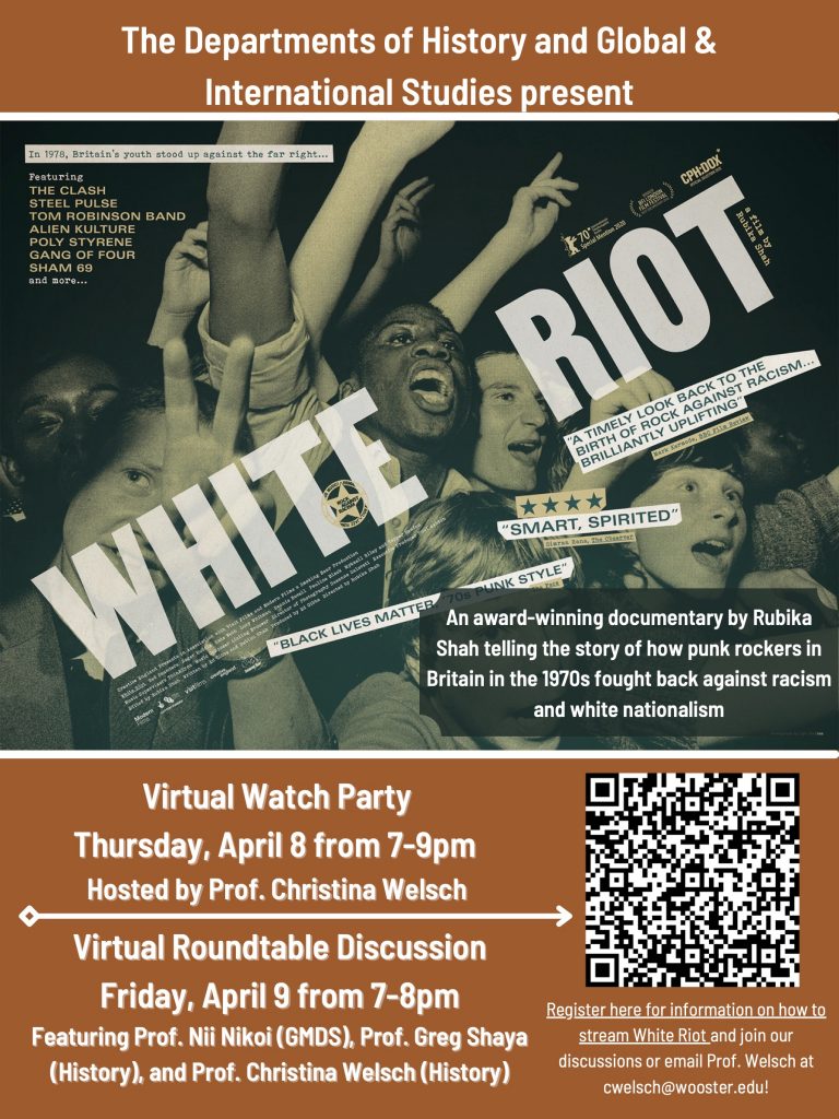 Virtual Watch Party and Roundtable – White Riot – Rock Against Racism ...